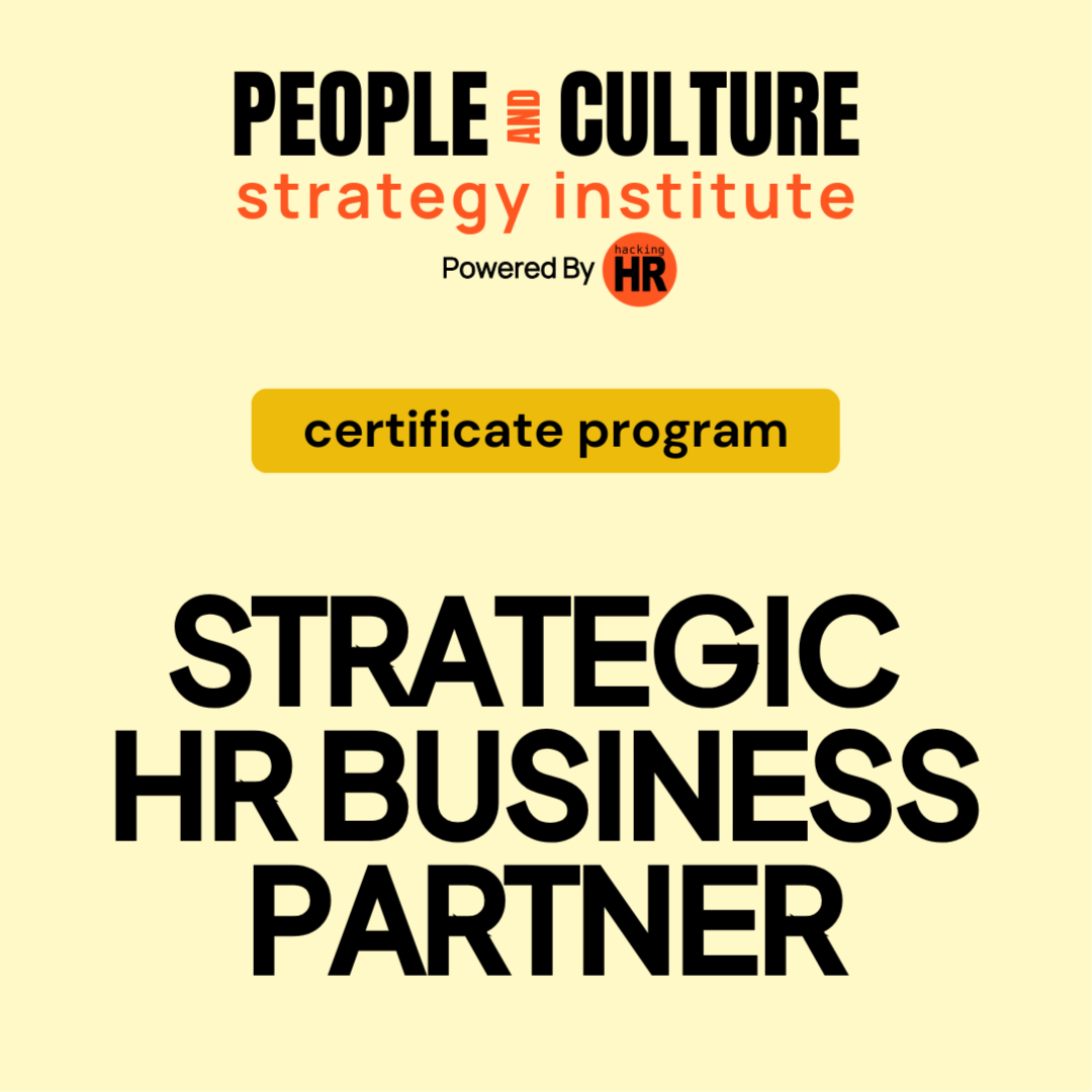 Strategic HR Business Partner II | Certificate Program